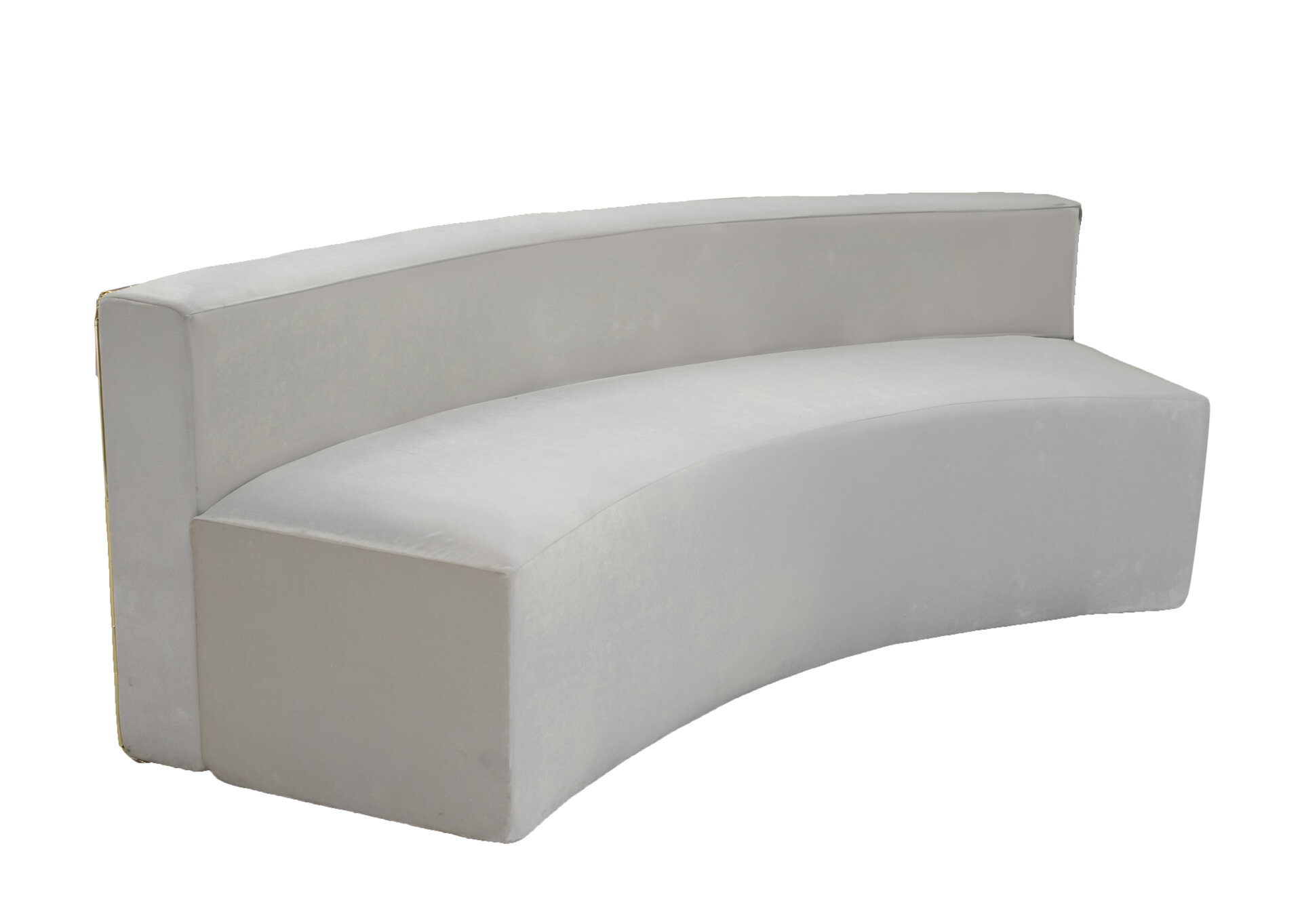 Banco Meia Lua Encosto (Para Revestir) - 100% Eventos - Móveis para Eventos